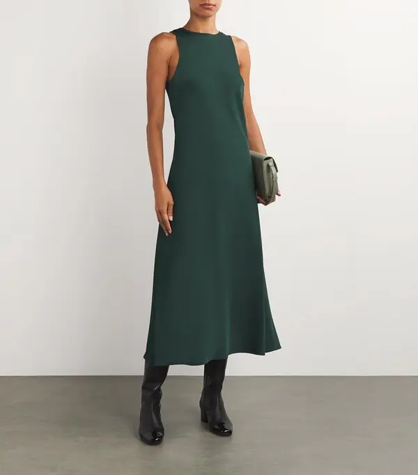 Max & Co. Satin Midi Dress - Green