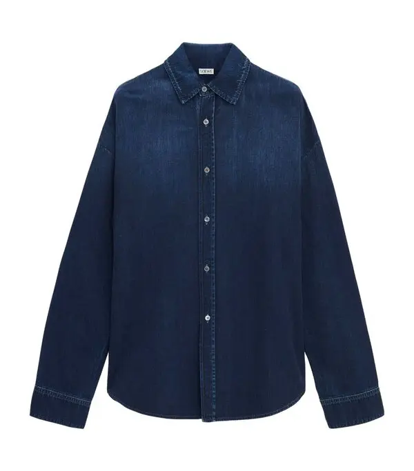 Loewe Denim Embroidered Anagram Shirt