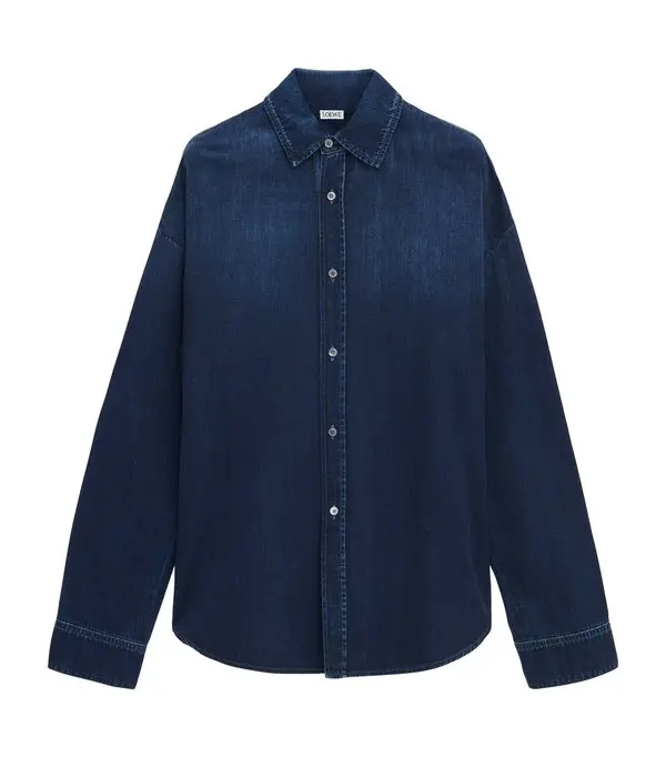 Loewe Denim Embroidered Anagram Shirt