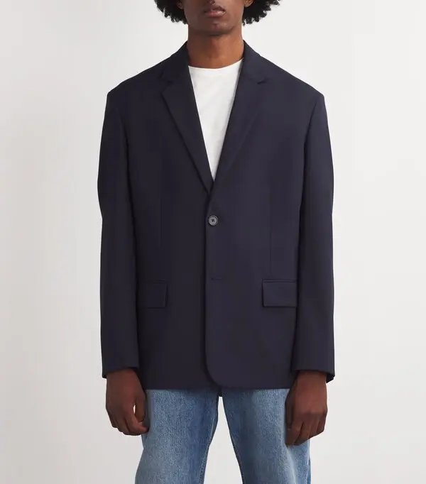 The Row Eligio Suit Jacket - Navy | Editorialist