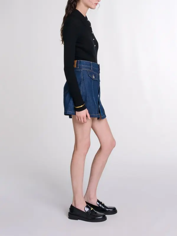 Maje Wool And Silk Bodysuit - Black