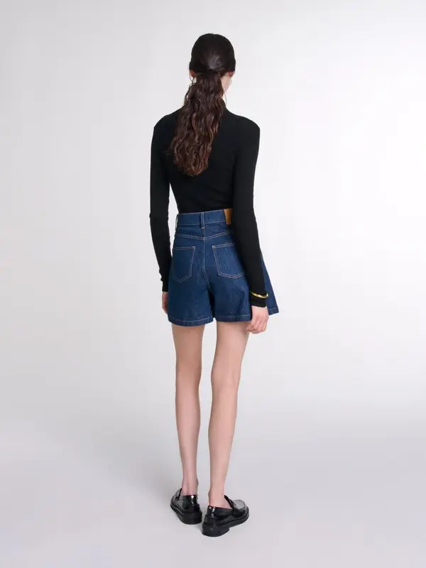 Maje Wool And Silk Bodysuit - Black