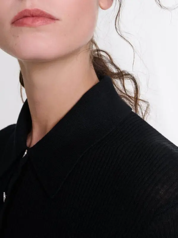 Maje Wool And Silk Bodysuit - Black
