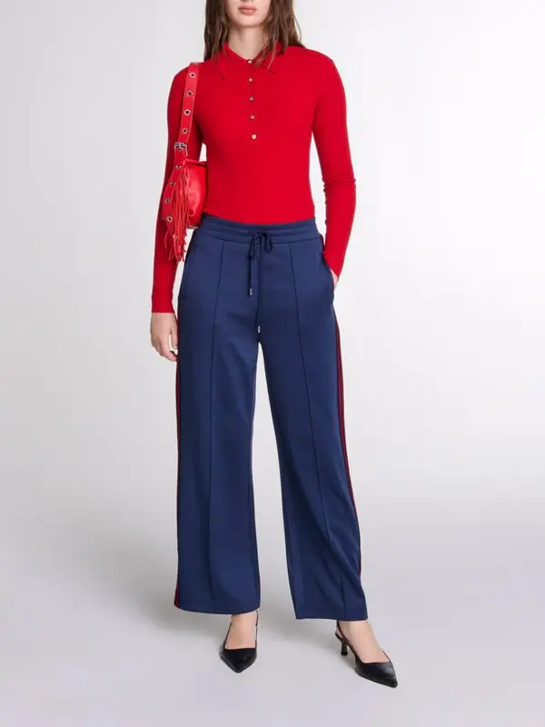 Maje Wool And Silk Bodysuit - Red