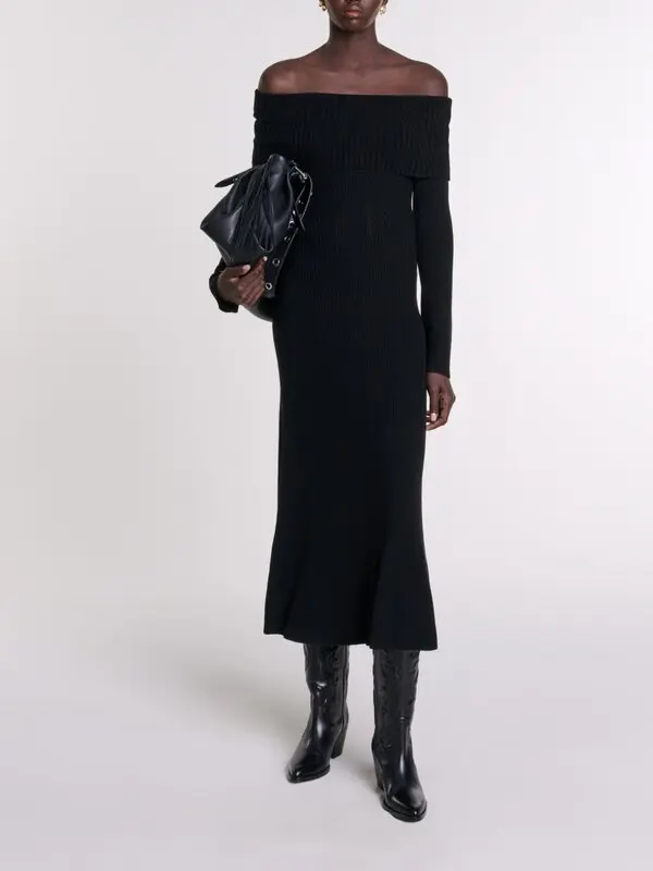 Maje Knit Maxi Dress