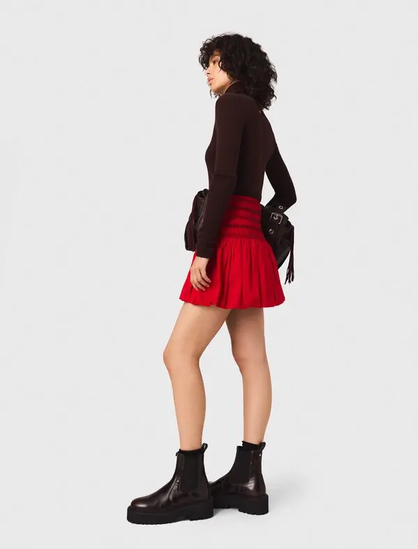 Maje Wool And Silk Turtleneck Sweater - Brown