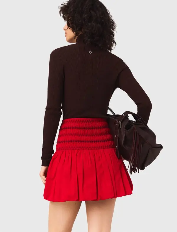 Maje Wool And Silk Turtleneck Sweater - Brown