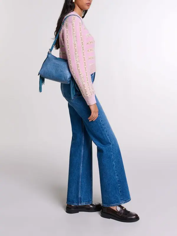 Maje Wool Jacquard Jumper