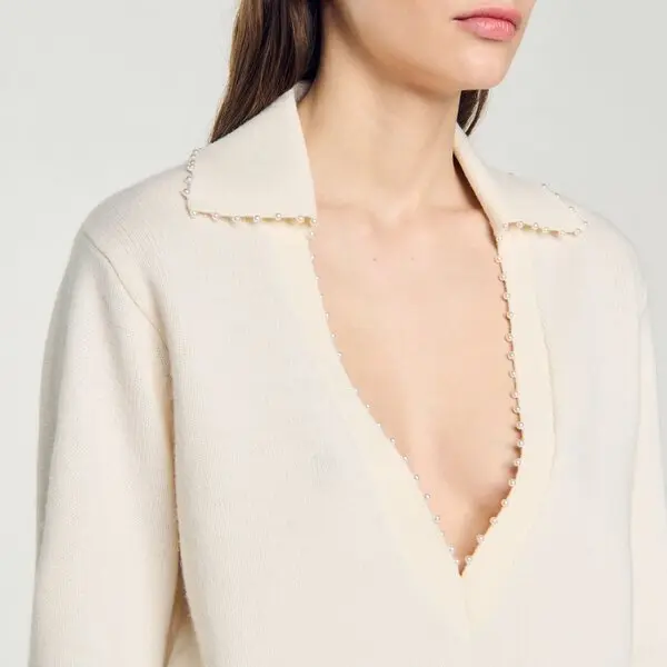 Sandro Polo-neck Rib-knit Sweater