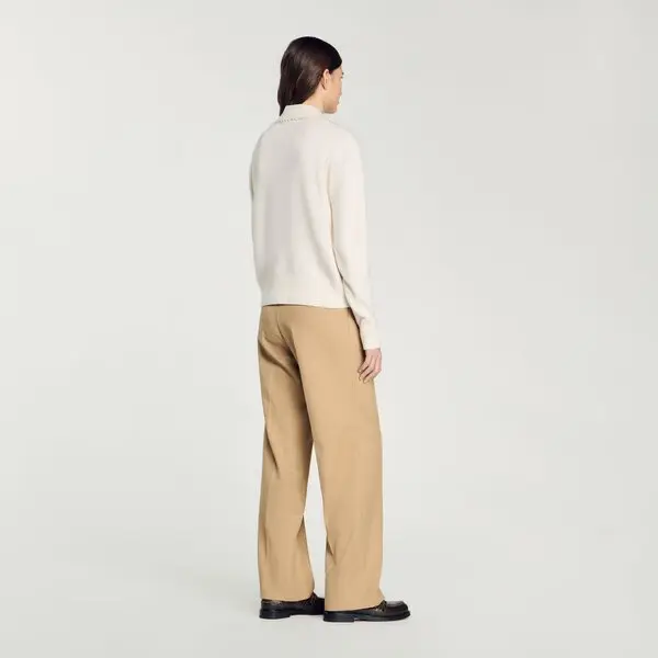 Sandro Polo-neck Rib-knit Sweater