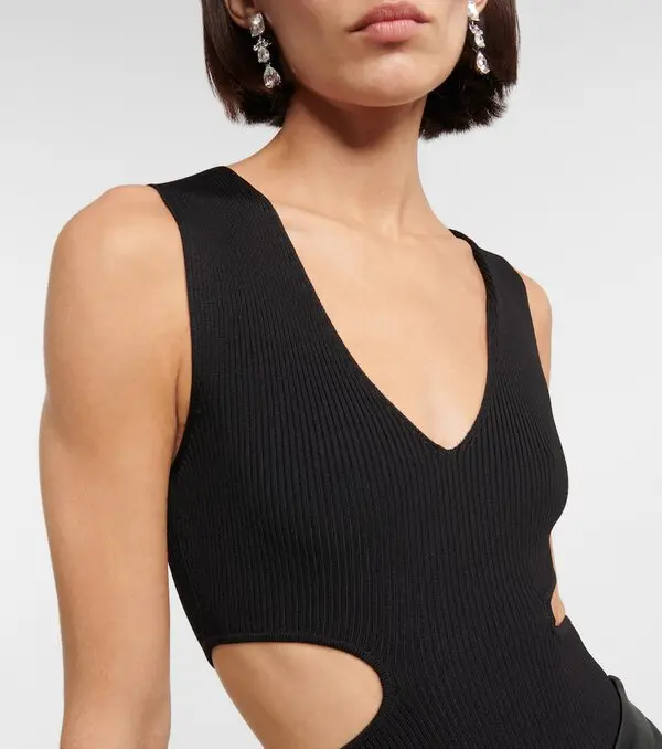Simkhai Shelbi Ribbed-knit Bodysuit