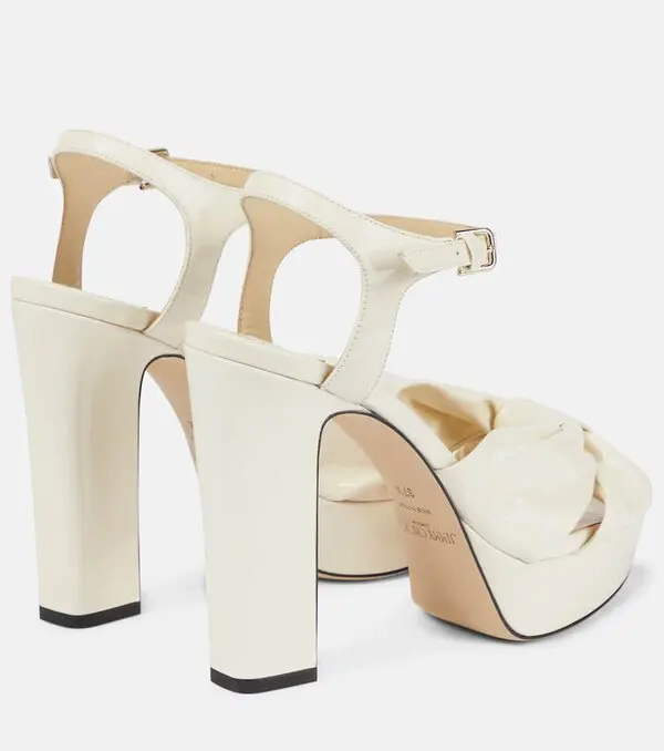 JIMMY CHOO Heloise 120 Platform Sandals - White
