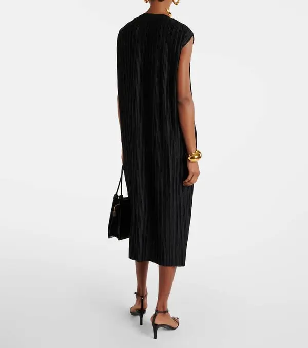 JOSEPH Plisse Jersey Midi Dress