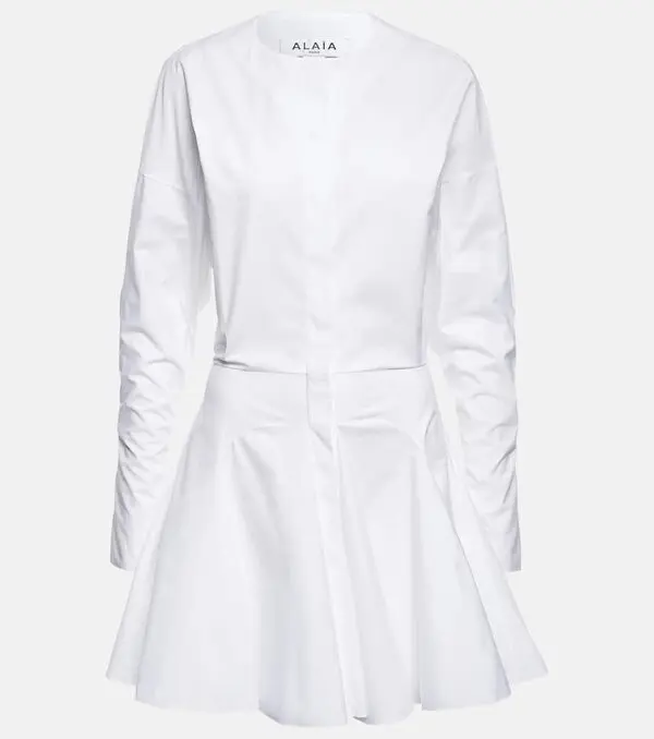 Alaïa Cotton Poplin Minidress