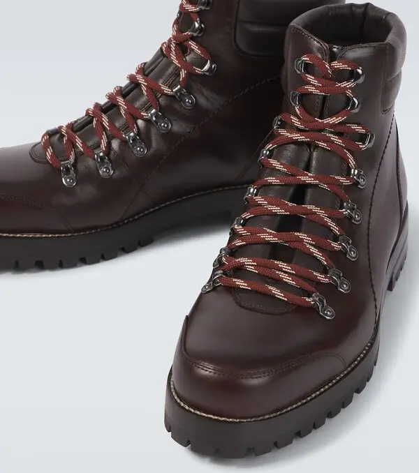 Manolo Blahnik Janka Leather Lace-up Boots - Brown