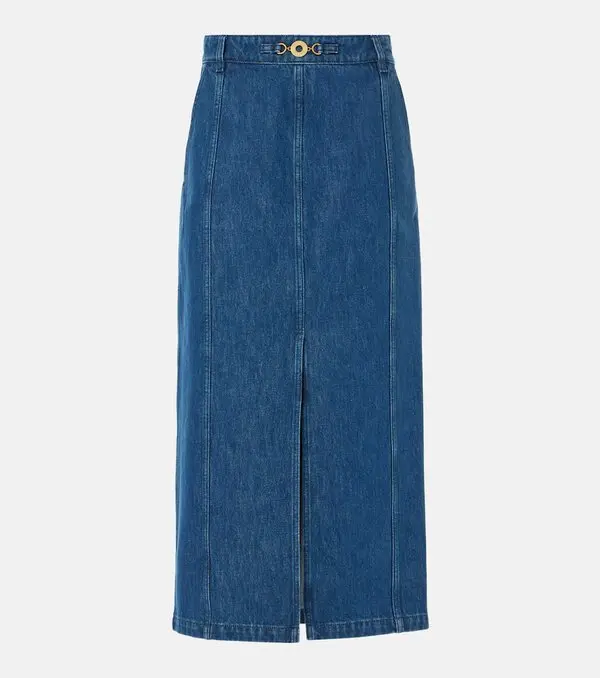 PATOU Denim Maxi Skirt - Blue