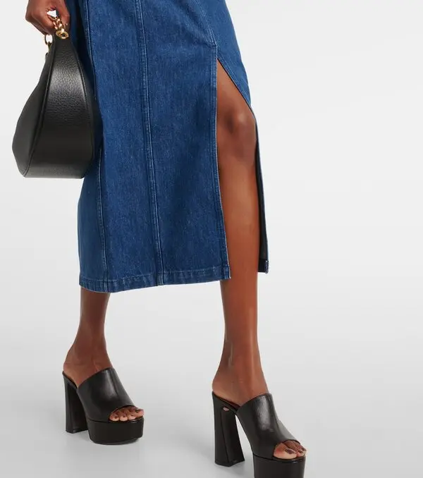 PATOU Denim Maxi Skirt - Blue