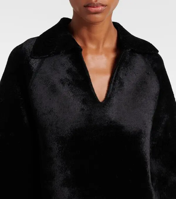 Alaïa Wool-blend Polo Sweater