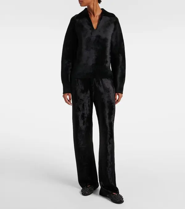 Alaïa Wool-blend Polo Sweater