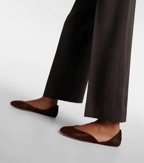THE ROW Gemma Calf Hair Ballet Flats