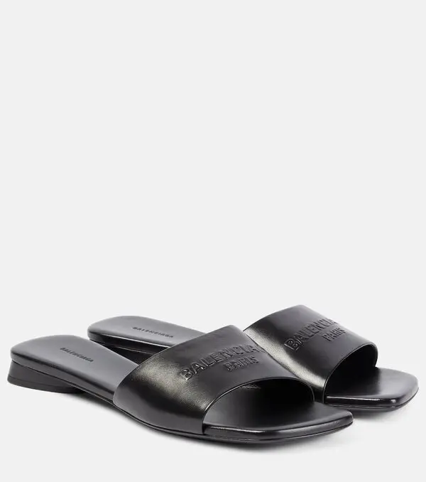 Balenciaga Duty Free Leather Slides