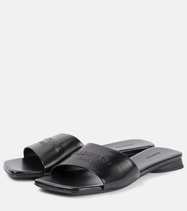 Balenciaga Duty Free Leather Slides