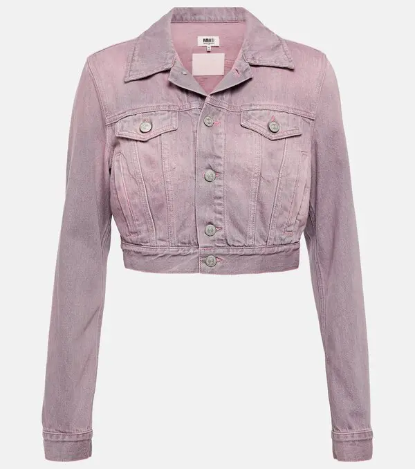 MAISON MARGIELA Cropped Denim Trucker Jacket