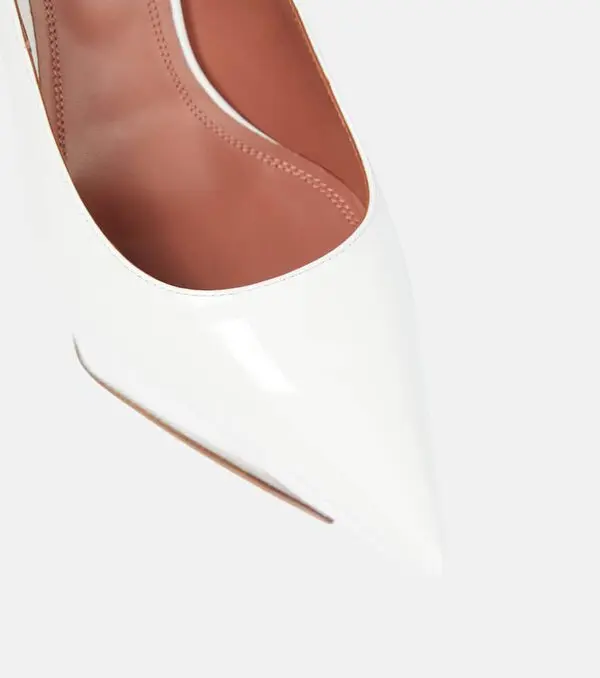 Amina Muaddi Patent Leather Platform Mary Jane Pumps