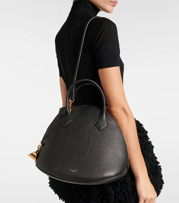 Alaïa Dome 32 Leather Tote - Black
