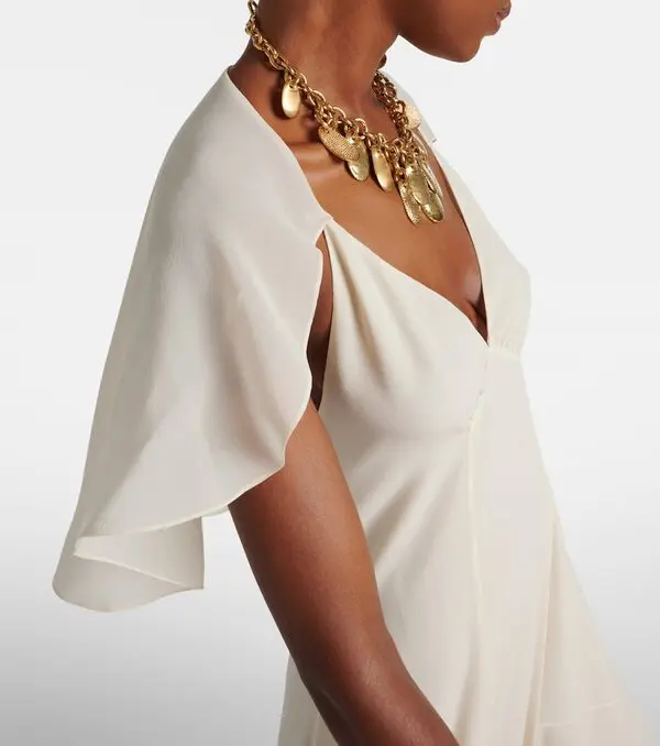 Chloé Silk Chiffon Midi Dress