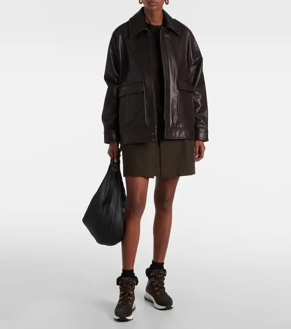 See By Chloé Brett Shearling-trimmed Suede Hiking Boots
