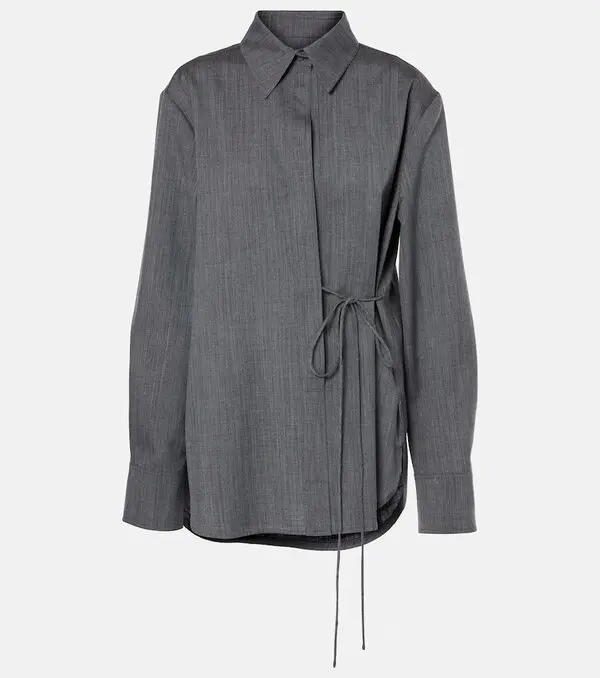 JIL SANDER Belted Wool Shirt