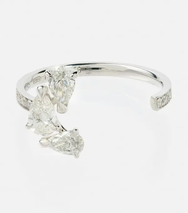 REPOSSI Serti Sur Vide Ring In 18kt White Gold With Diamonds - Silver