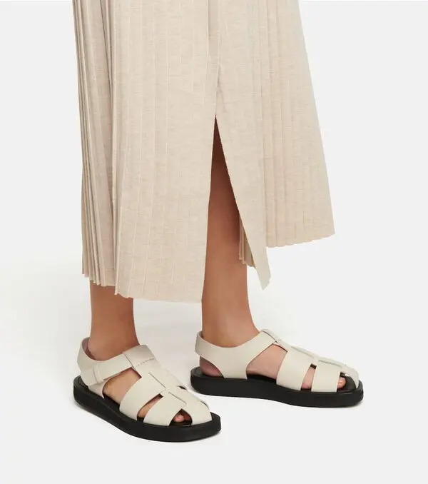 THE ROW Fisherman Leather Sandals