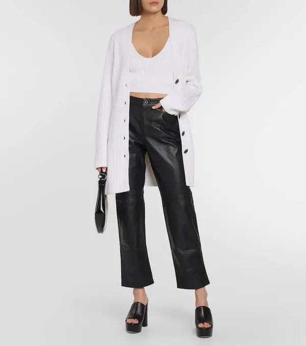 Proenza Schouler Label Cotton And Cashmere Crop Top
