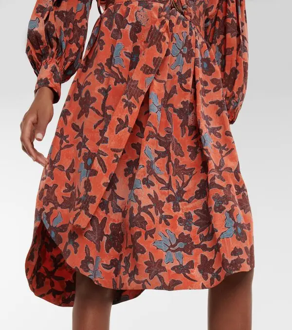 Ulla Johnson Taiana Floral Printed Midi Dress