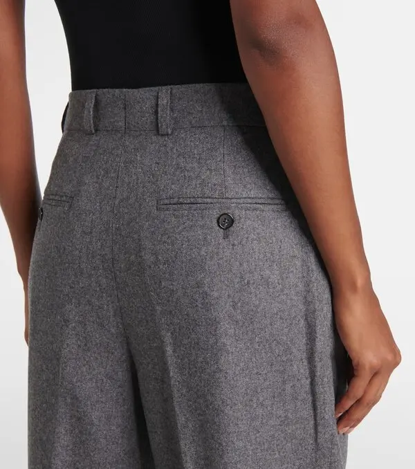 TOTEME Low-rise Straight-leg Flannel Pants