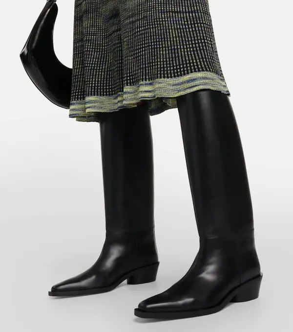Proenza Schouler Bronco Leather Knee-high Boots - Black