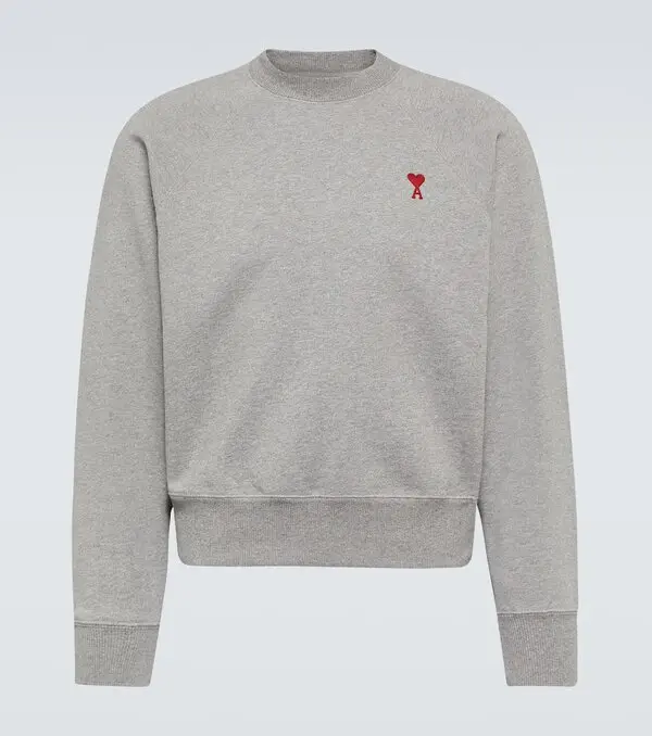AMI Paris De Cœur Cotton Jersey Sweatshirt