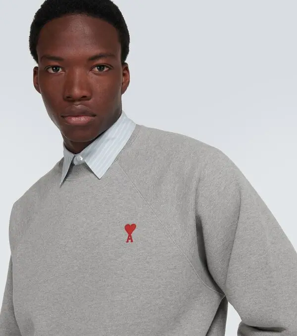 AMI Paris De Cœur Cotton Jersey Sweatshirt