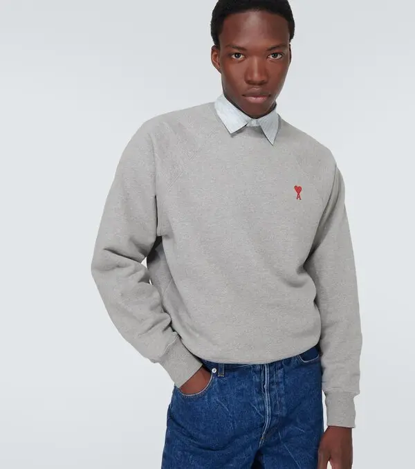 AMI Paris De Cœur Cotton Jersey Sweatshirt