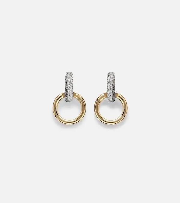 STONE AND STRAND Horsebit 14kt Yellow Stud Earrings With Diamonds - Gold