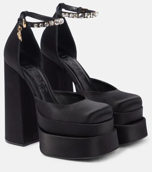 Versace Medusa Aevitas Platform Pumps - Black