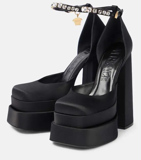 Versace Medusa Aevitas Platform Pumps - Black