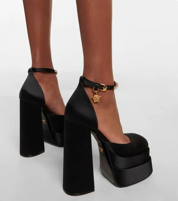 Versace Medusa Aevitas Platform Pumps - Black