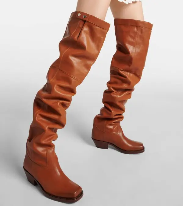 Isabel Marant Amati Leather Over-the-knee Boots