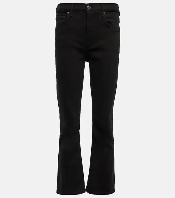 Citizens Of Humanity Isola Mid-rise Jeans In Plush - Black