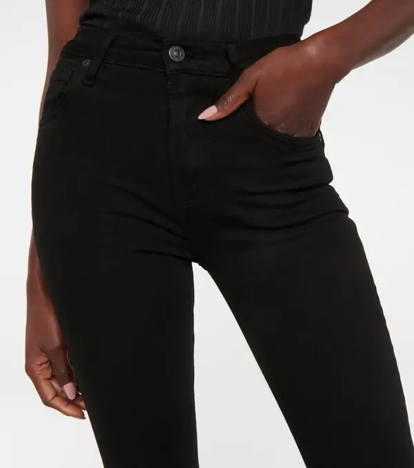 Citizens Of Humanity Isola Mid-rise Jeans In Plush - Black