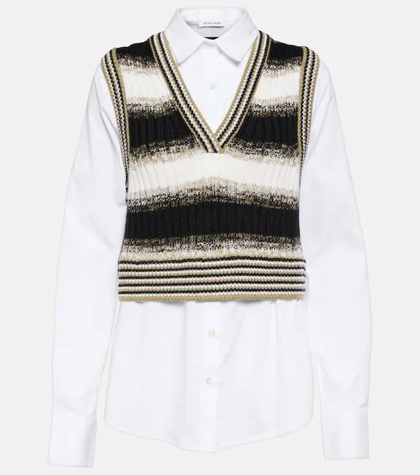 Veronica Beard Spear Cotton-blend And Wool Shirt