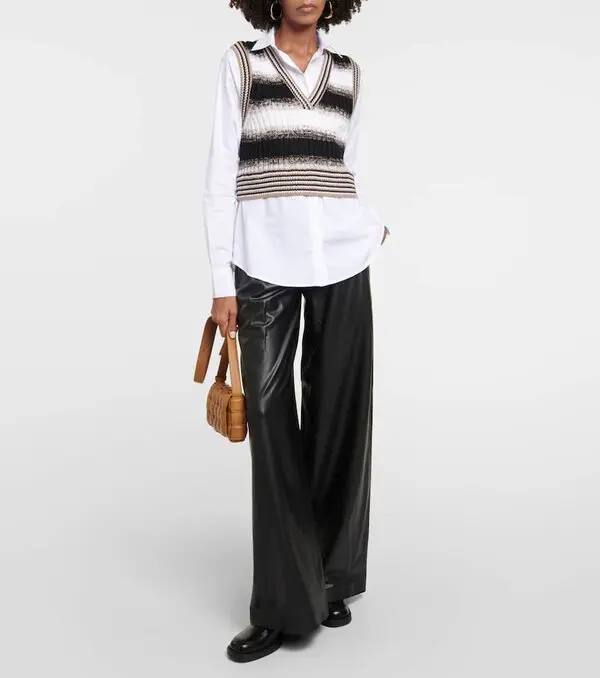 Veronica Beard Spear Cotton-blend And Wool Shirt